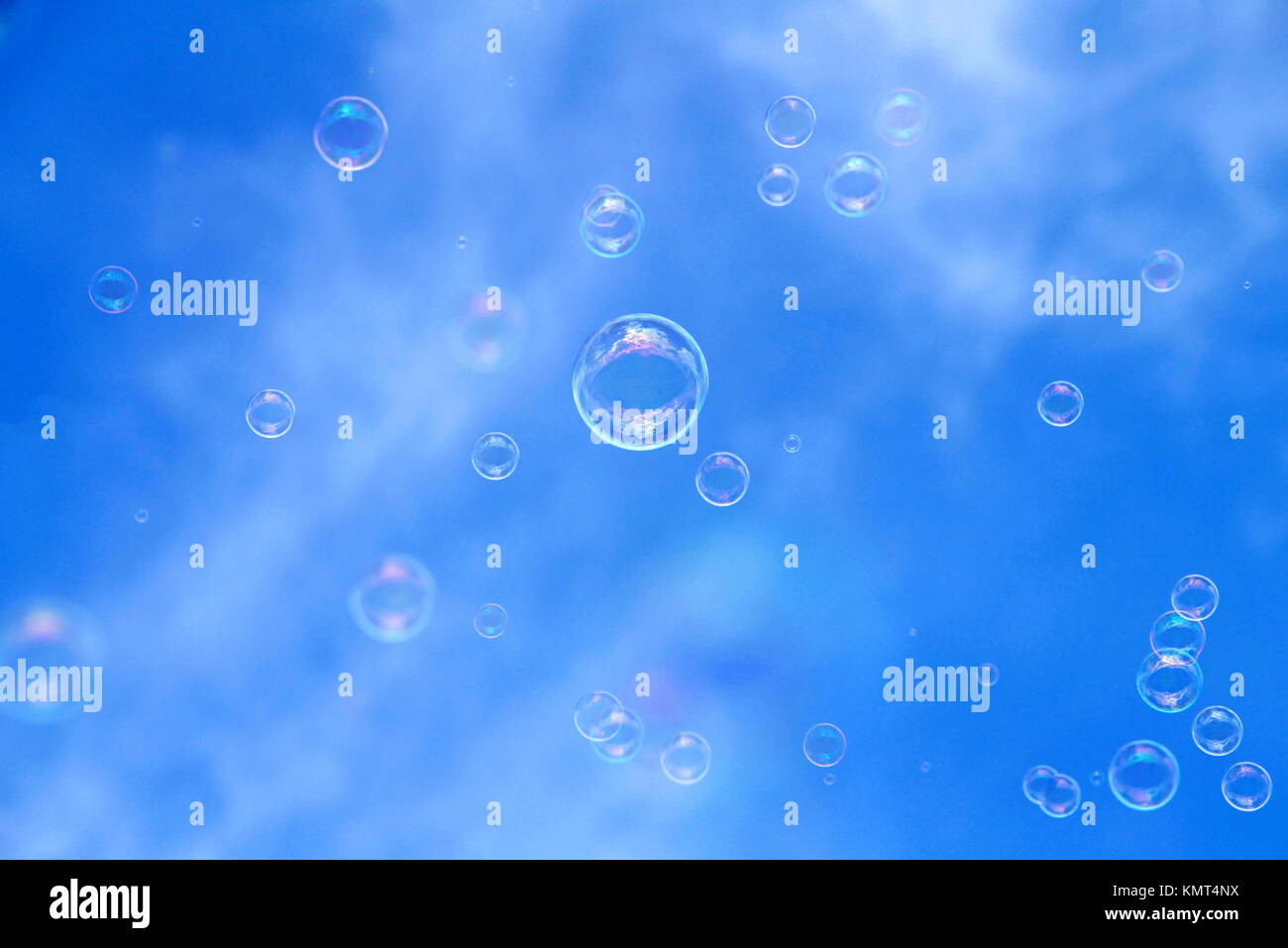 Soap bubbles floating up into the sky. There is nothing more magical to ...