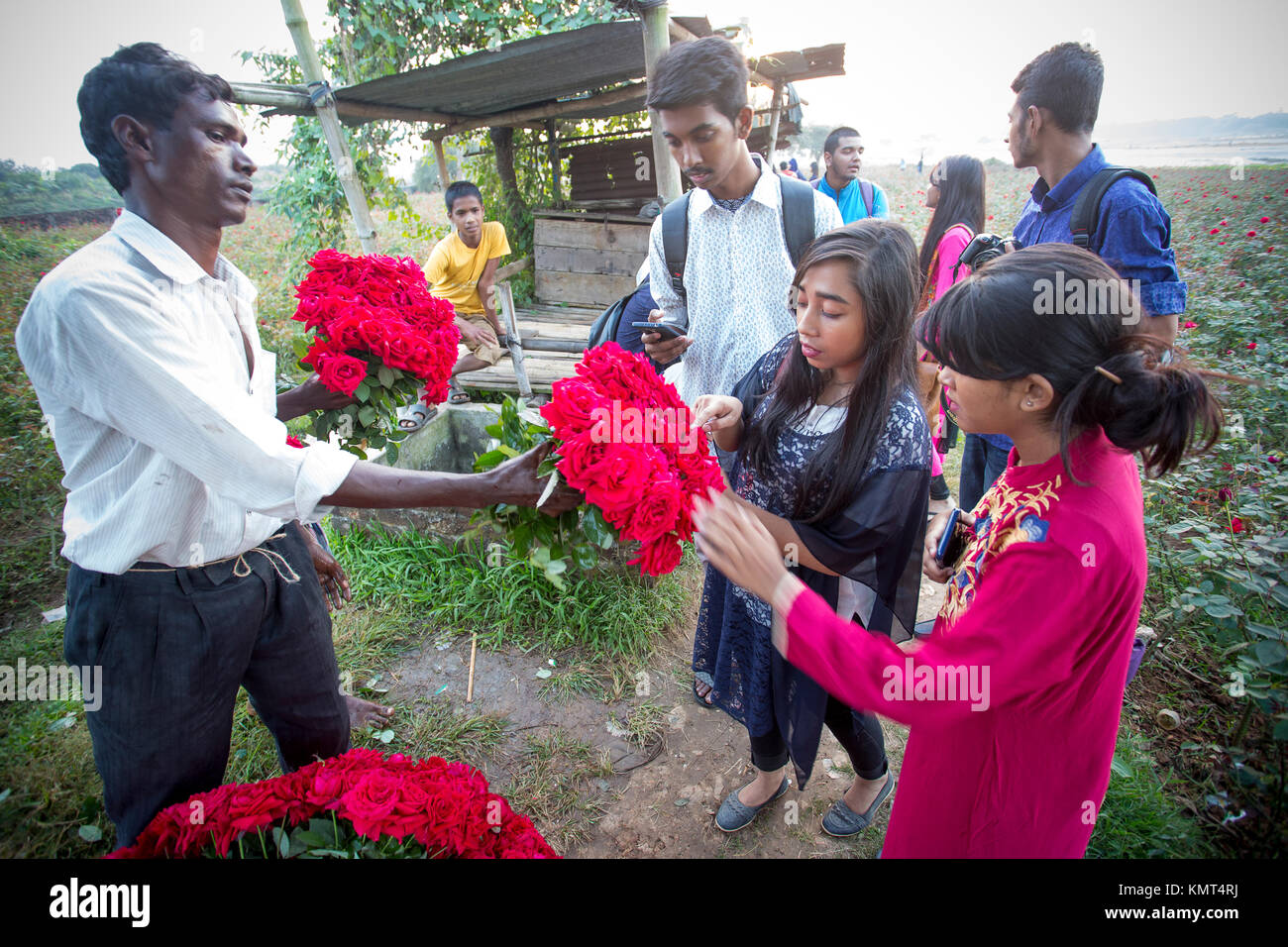 A private university student baying of roses Stock Photo - Alamy