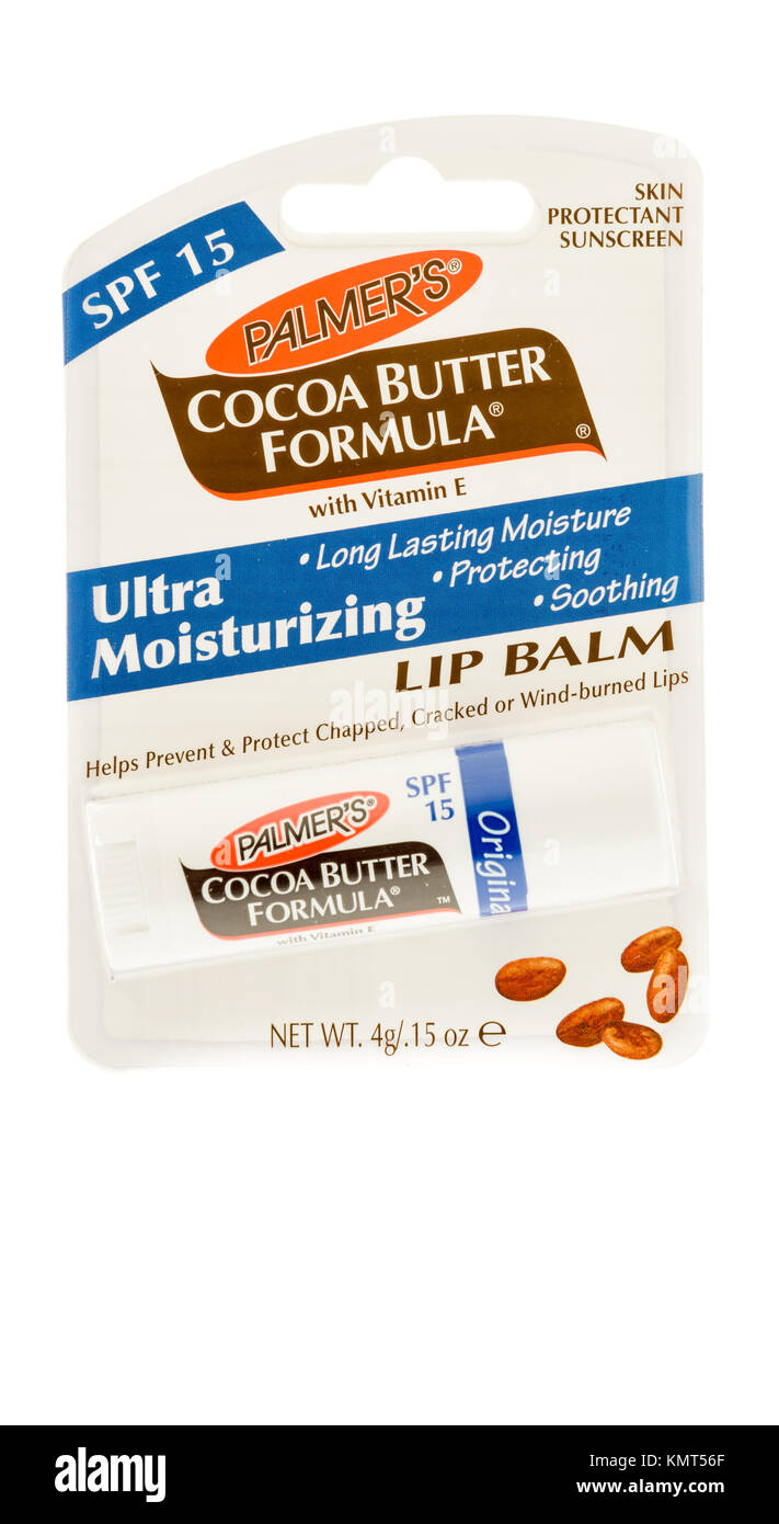 Winneconne, WI - 1 December 2017: A package of Palmer's cocoa butter ...