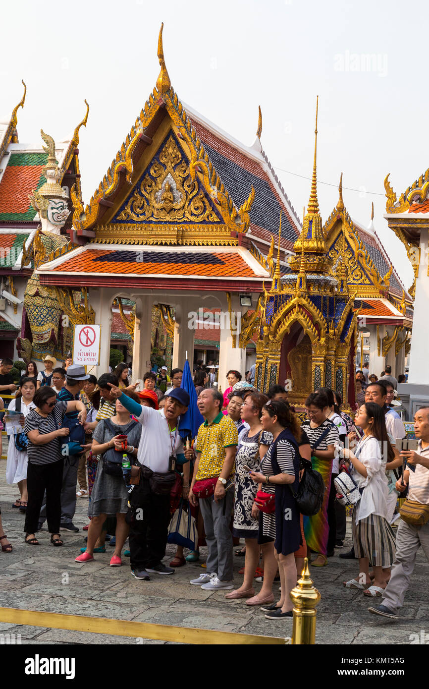 Bangkok, Thailand. Chinese Tourists in the Royal Grand Palace Compound ...