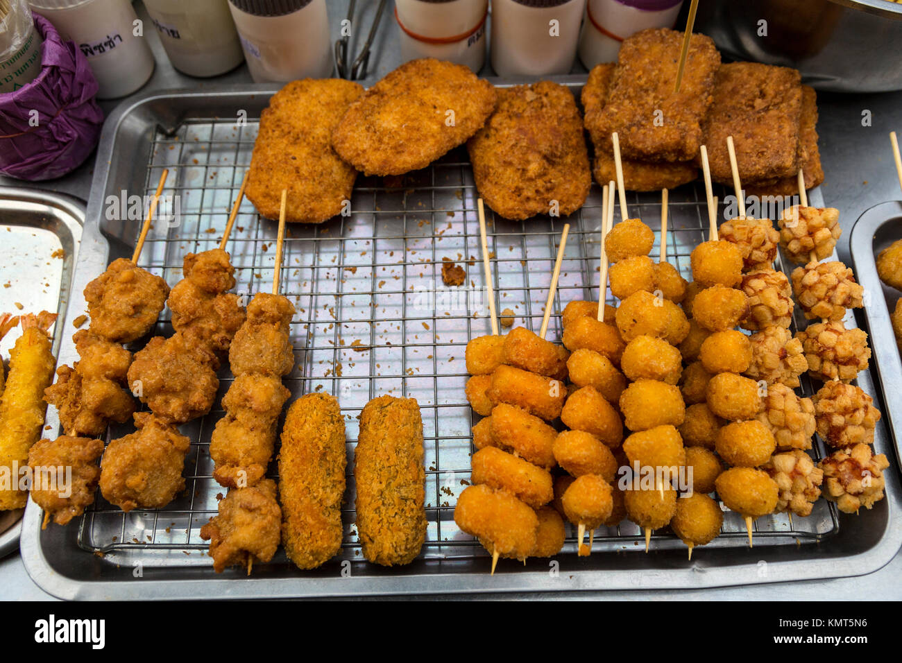 Bangkok, Thailand. Street Food at a Sidewalk Vendor's Stand Stock Photo ...