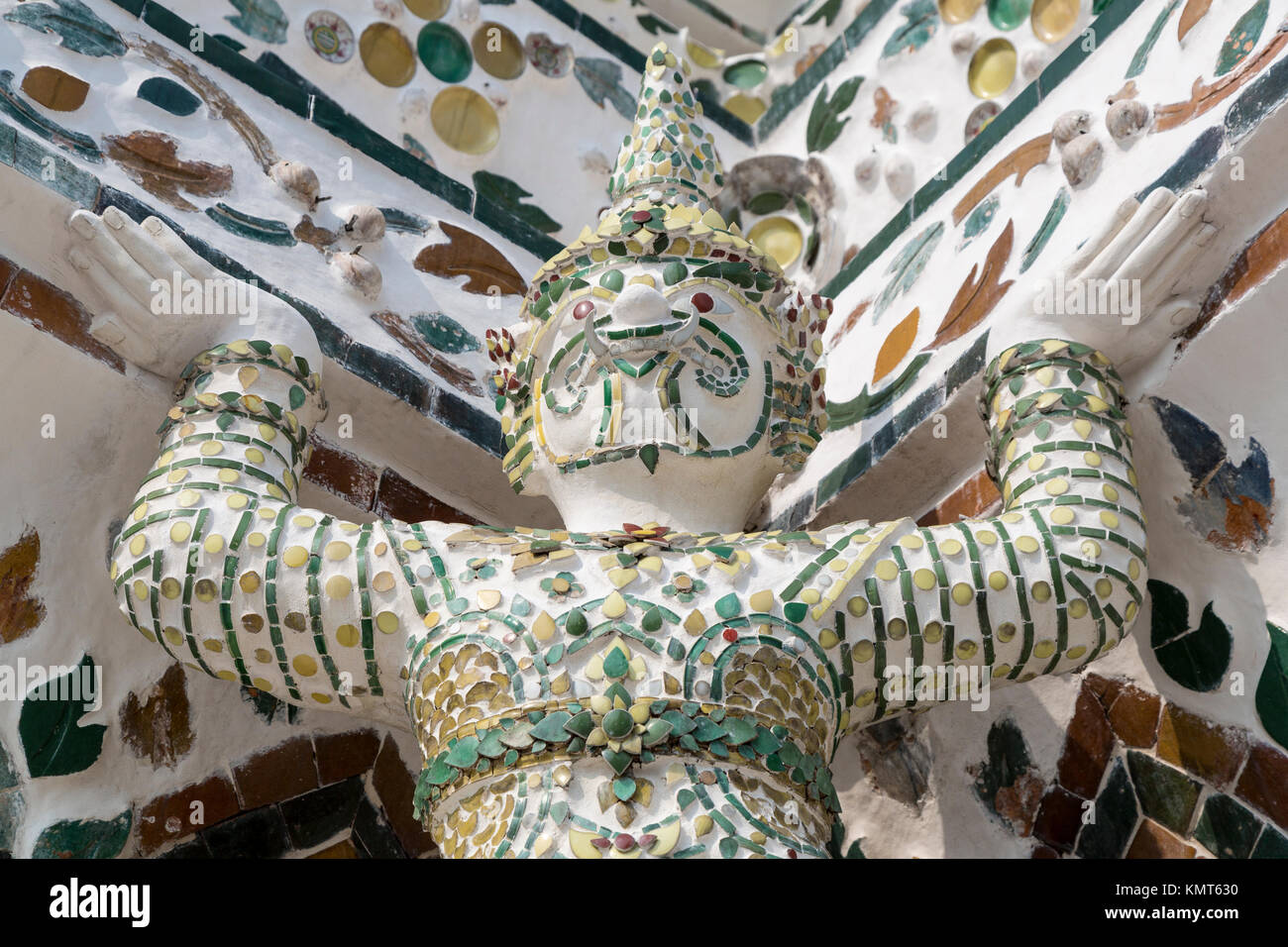 Bangkok, Thailand. Wat Arun Architectural Detail, Mythical Demon ...