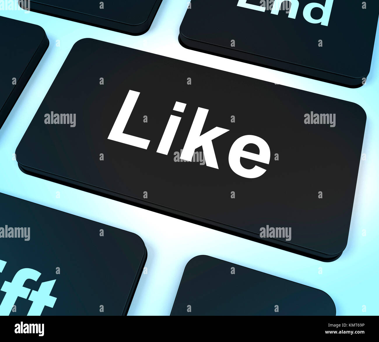 Like Computer Key Showing Approval And Being A Fan Stock Photo - Alamy