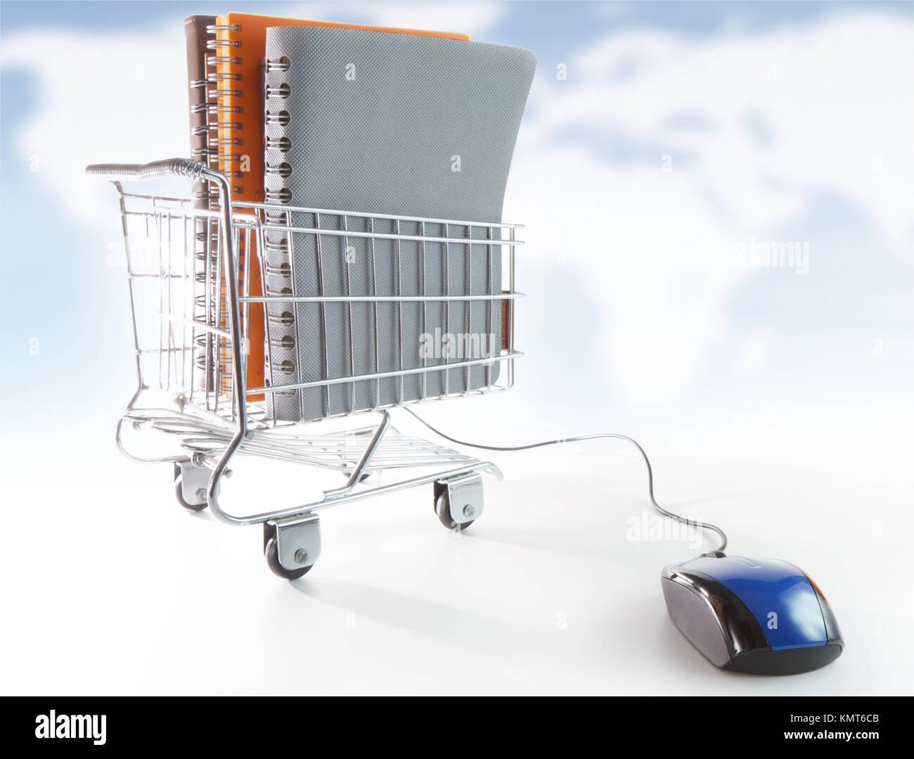 Online shopping on white background concept Stock Photo - Alamy