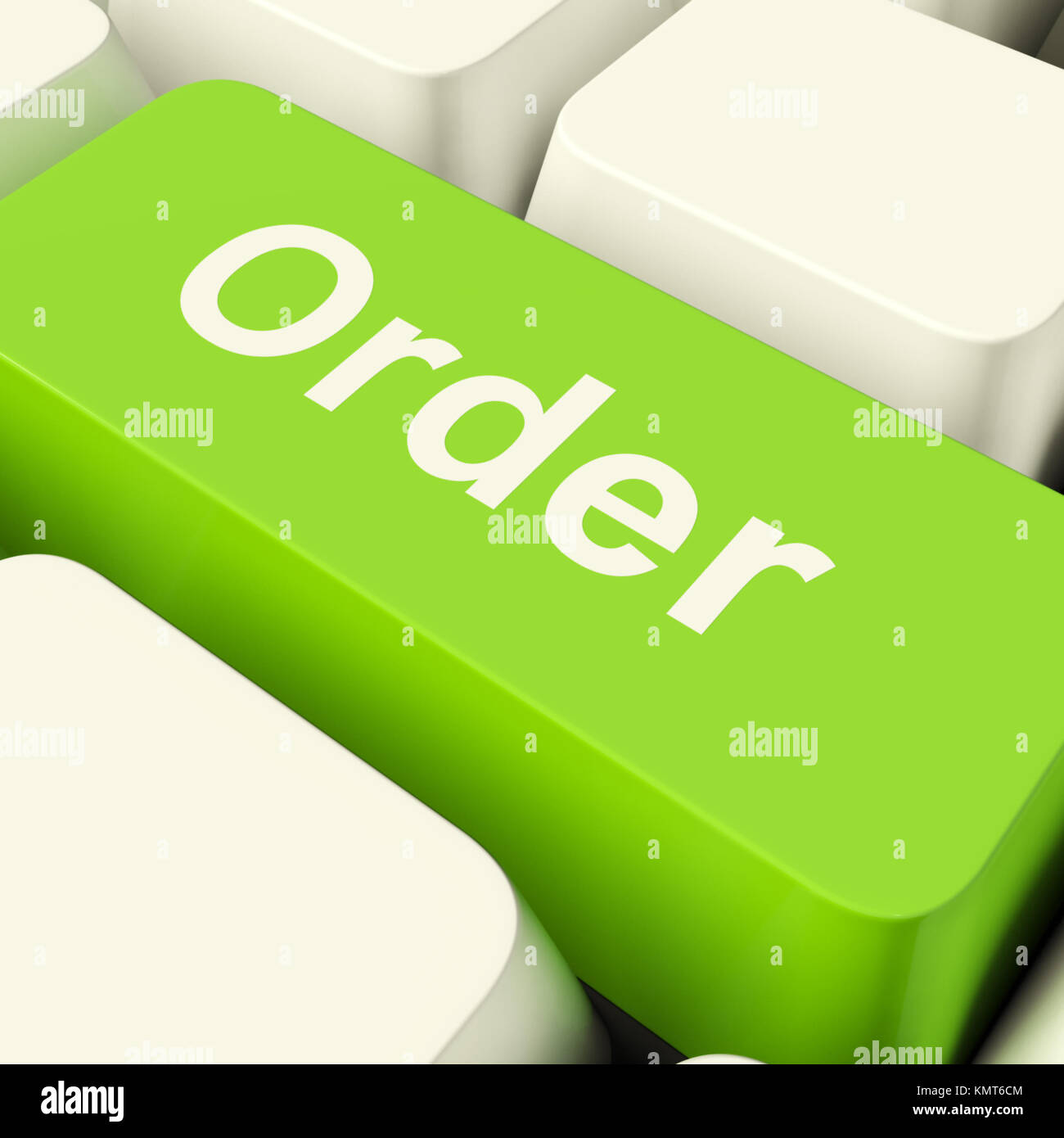 Order Computer Key In Green Showing Online Purchases And Shopping Stock ...