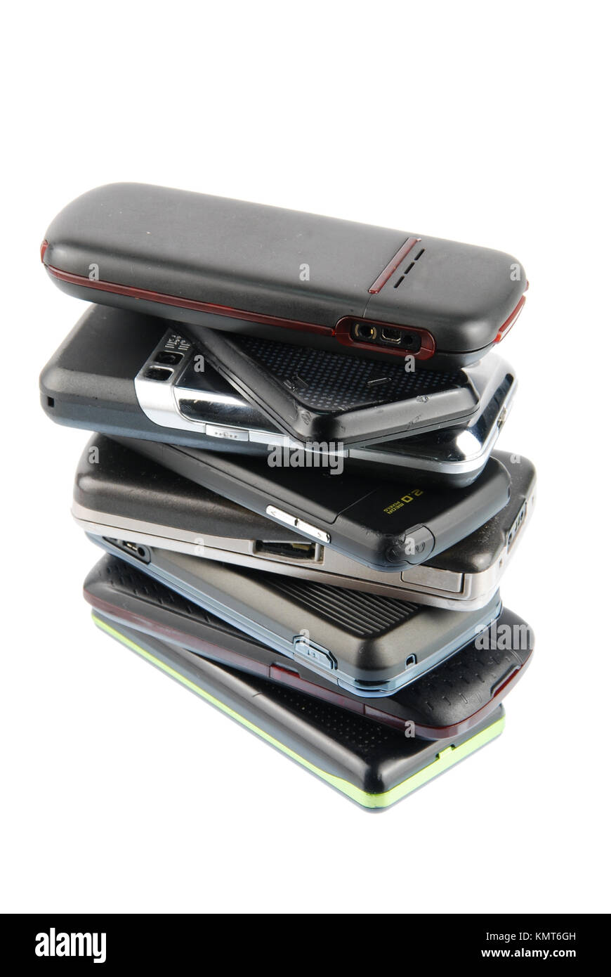 Old mobile phone collection Cut Out Stock Images & Pictures - Alamy