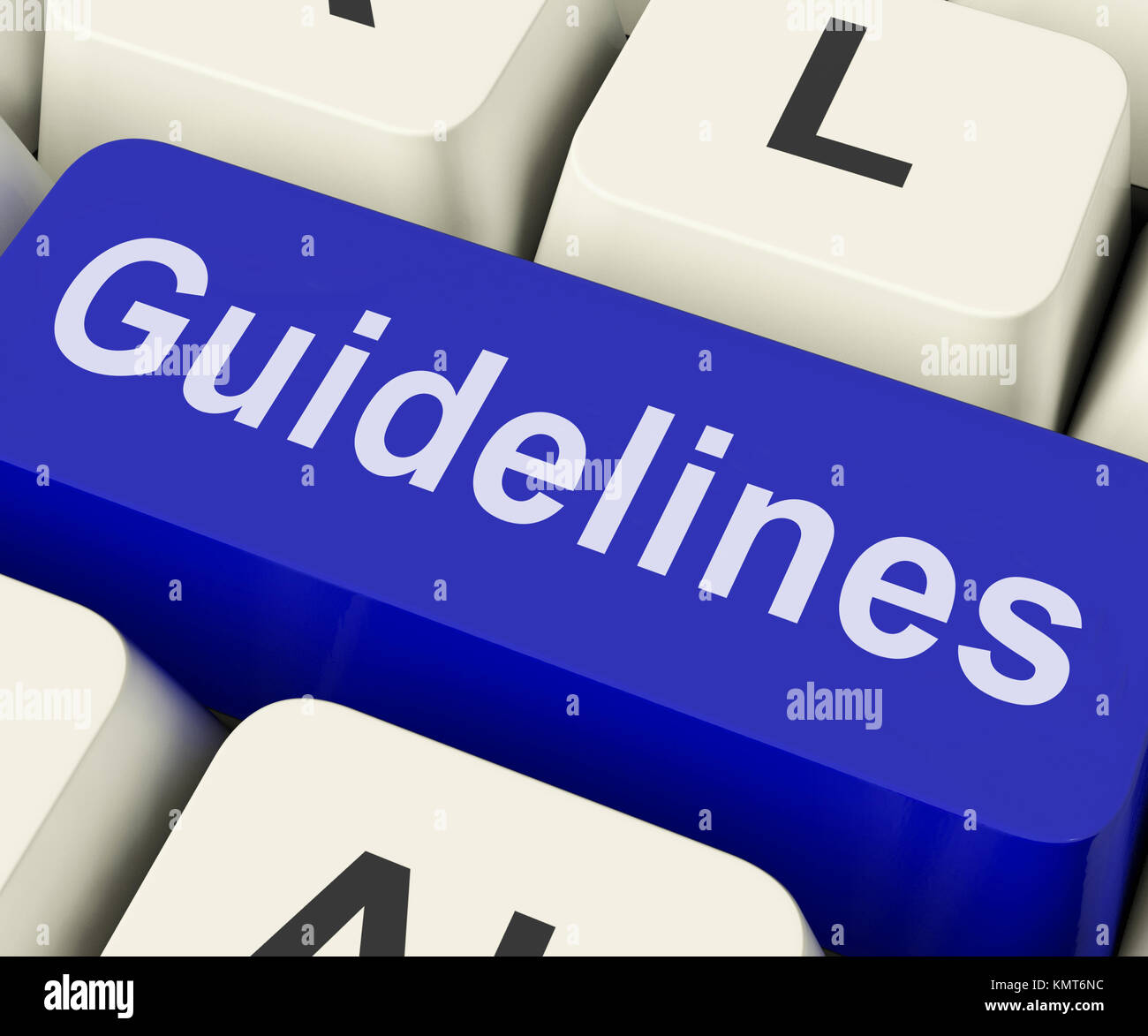 Guidelines Key Showing Guidance Rules Or Policy Stock Photo - Alamy