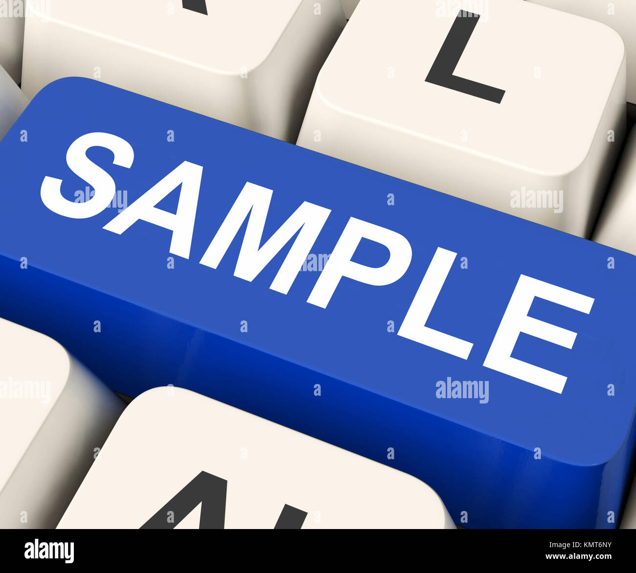 Sample Key On Keyboard Meaning Trial Or Sampling Stock Photo - Alamy
