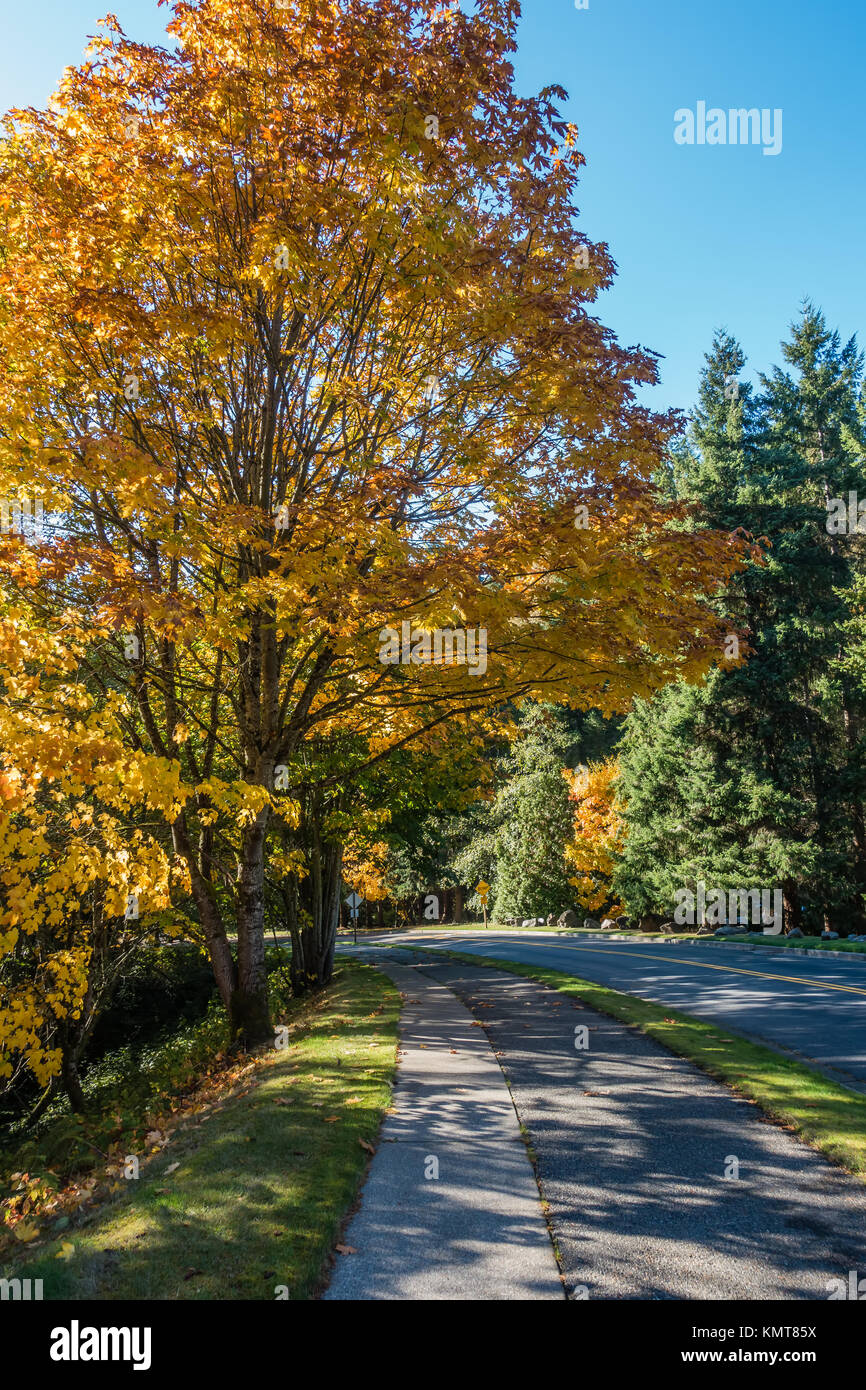 A view of the entrance to Seahurst Park in Burien, Washington. It is ...