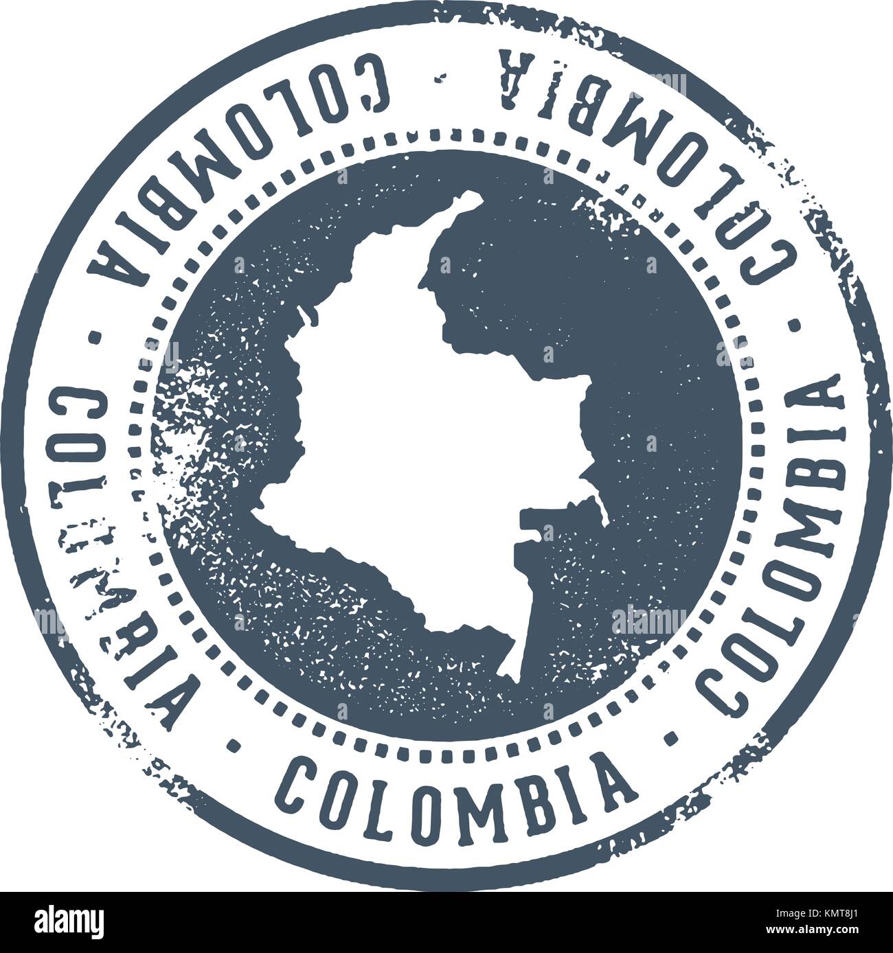 Vintage Colombia South America Travel Stamp Stock Vector Image & Art ...