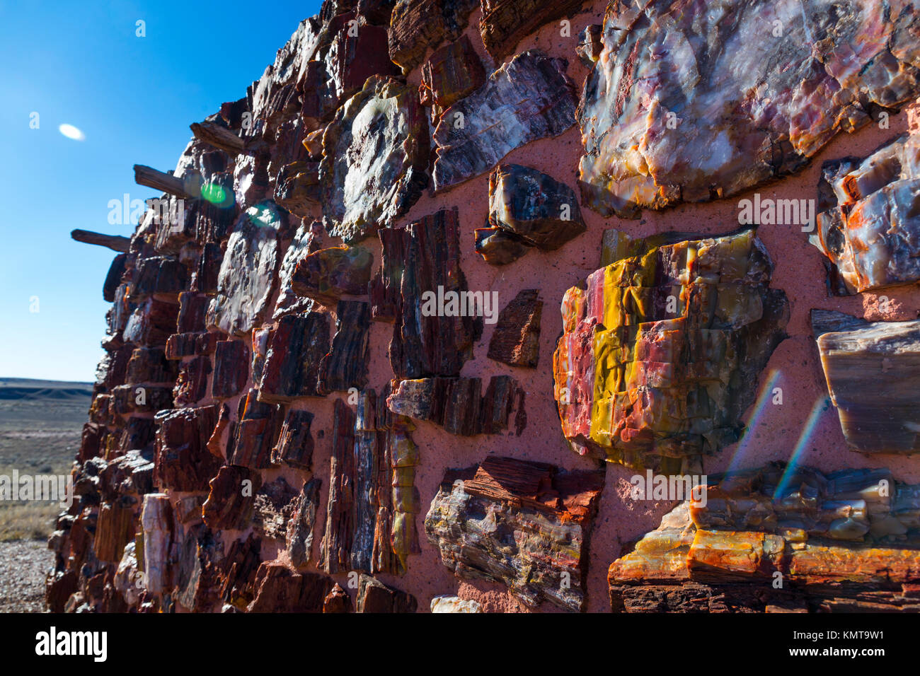 "Agate house", Reconstruction of Indian Pueblo, Petrified Forest ...