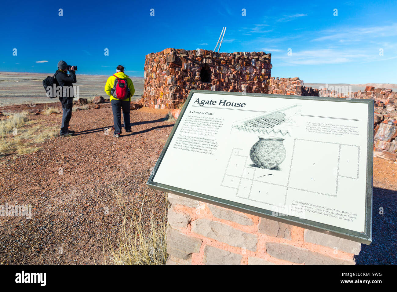 "Agate house", Reconstruction of Indian Pueblo, Petrified Forest ...