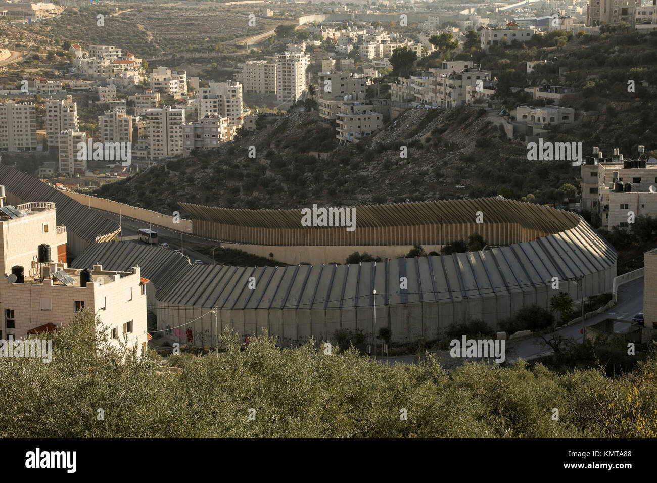 Israeli security wall or barrier in the occupied territories of the ...