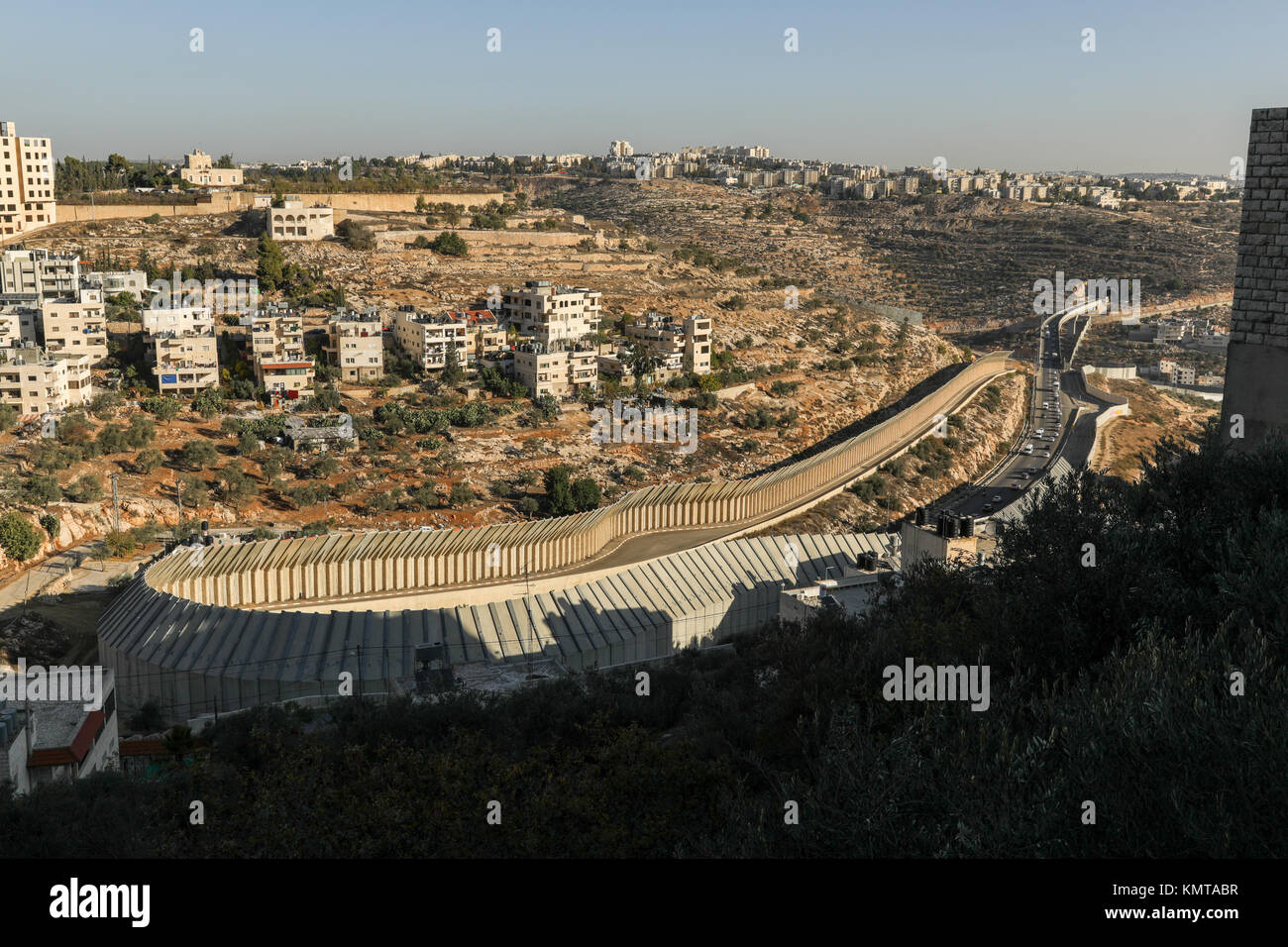 Israeli security wall or barrier in the occupied territories of the ...