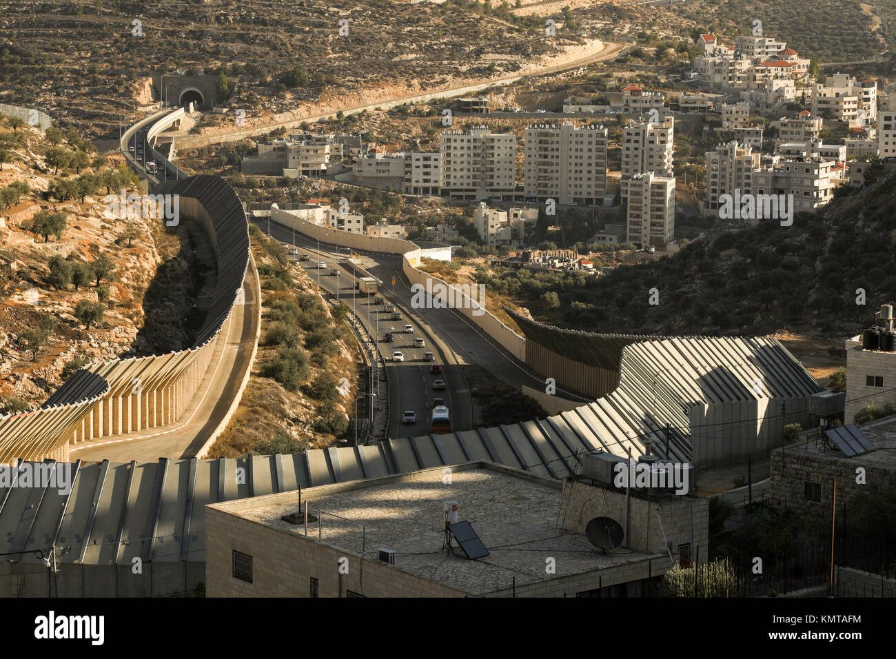 Israeli security wall or barrier in the occupied territories of the ...