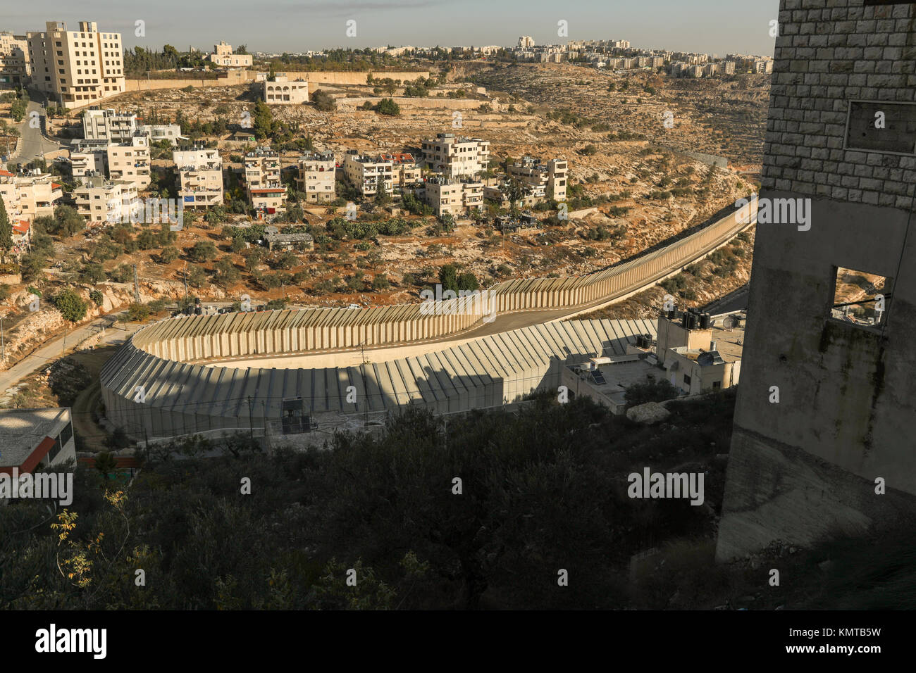Israeli security wall or barrier in the occupied territories of the ...
