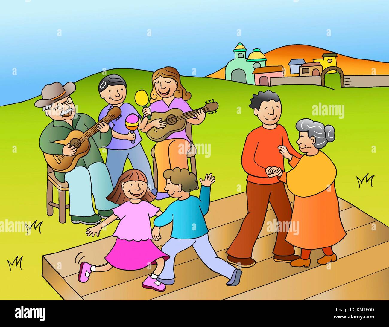 Country girl clip art hi-res stock photography and images - Alamy