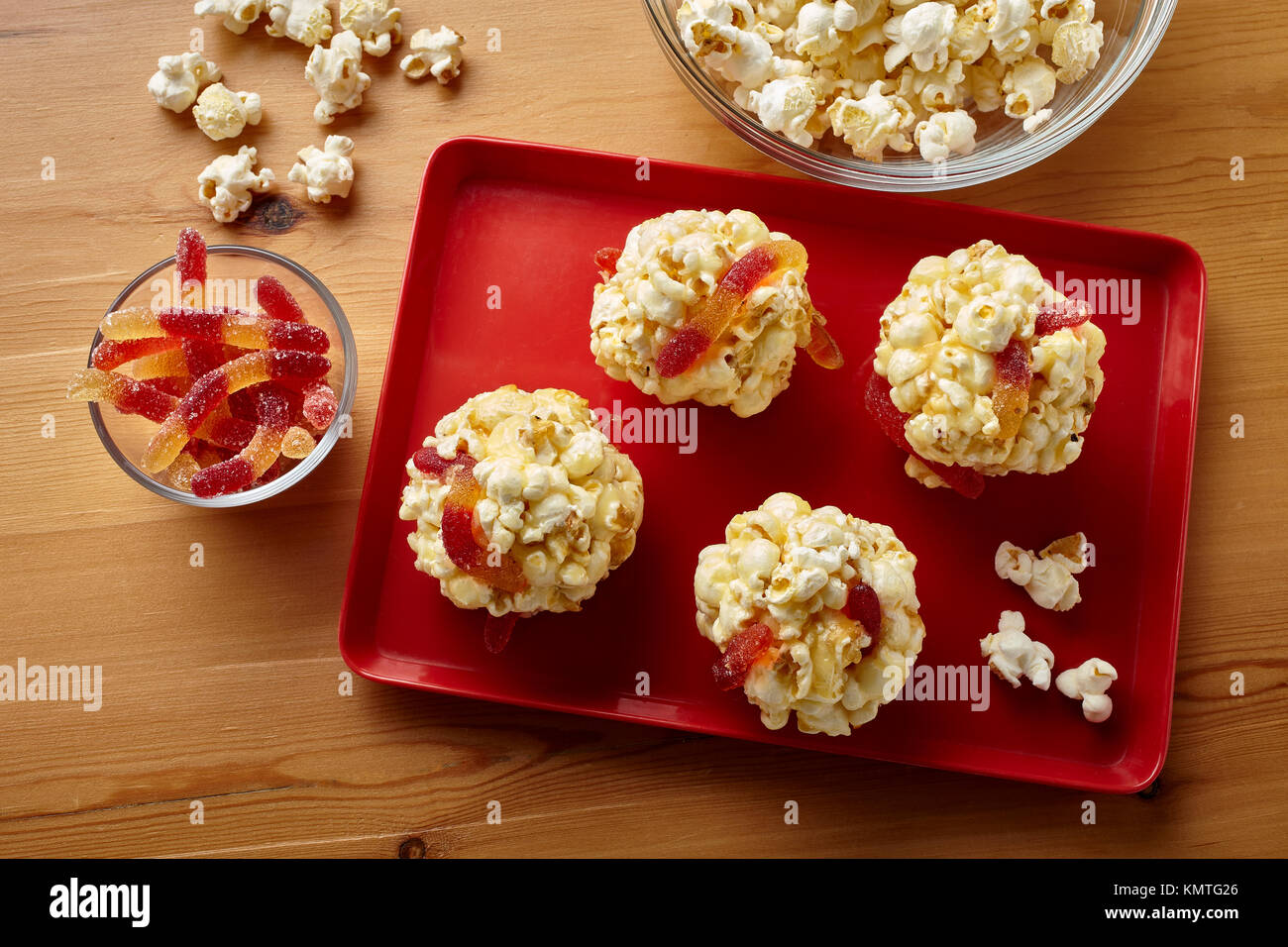 Red Velvet Popcorn Balls
