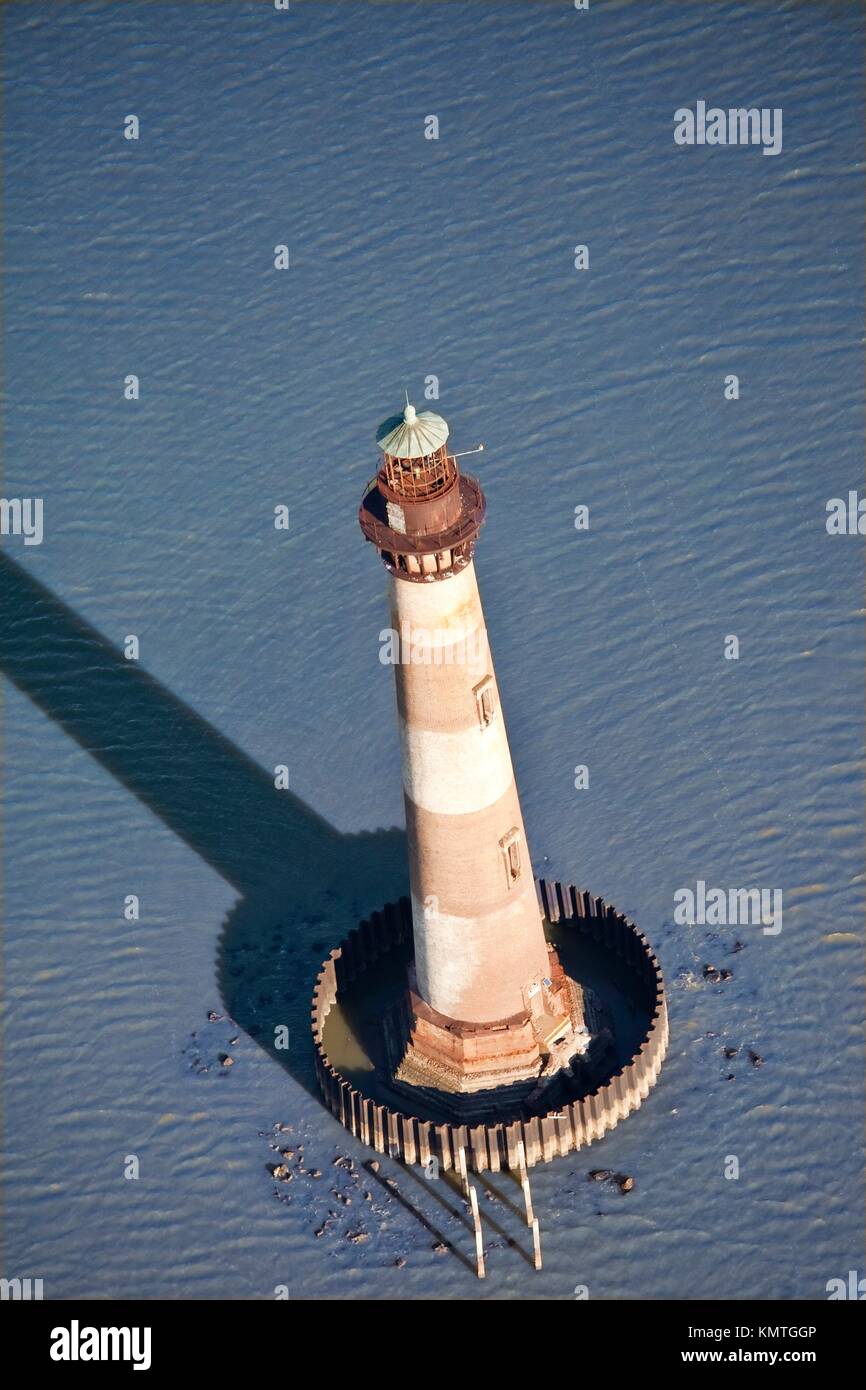 aerial view of lighthouse in charleston harbor Stock Photo - Alamy