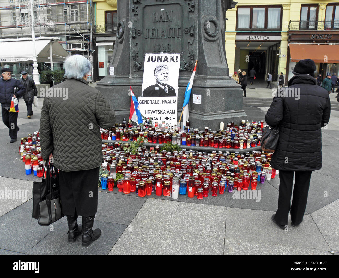 Slobodan Praljak,Croatian general,In memoriam,Zagreb,Trg bana Jelacica ...