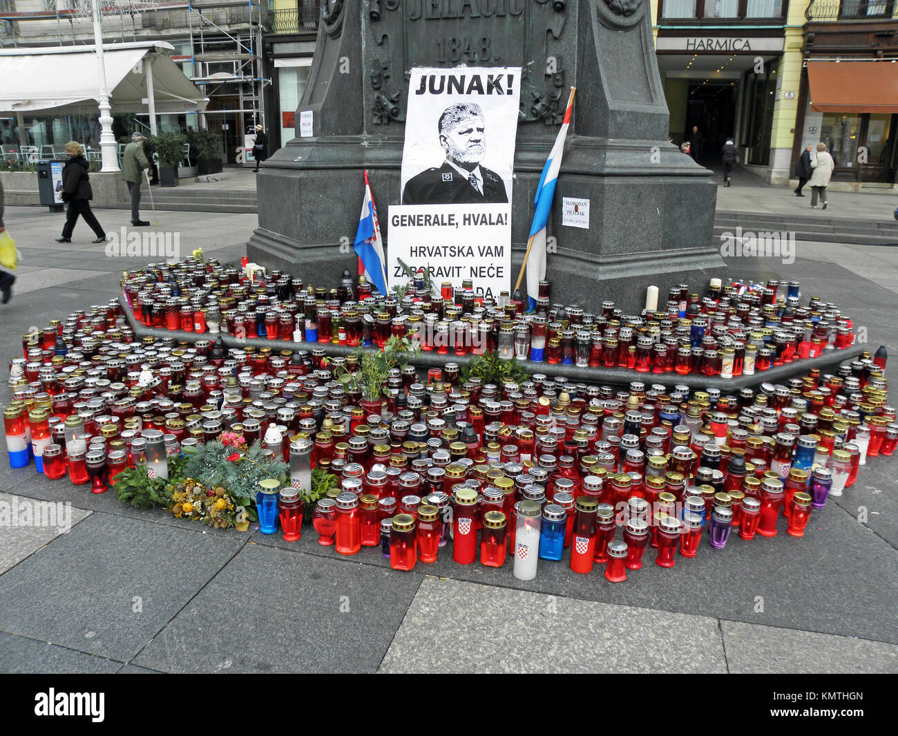 Slobodan Praljak,Croatian general,In memoriam,Zagreb,Trg bana Jelacica ...
