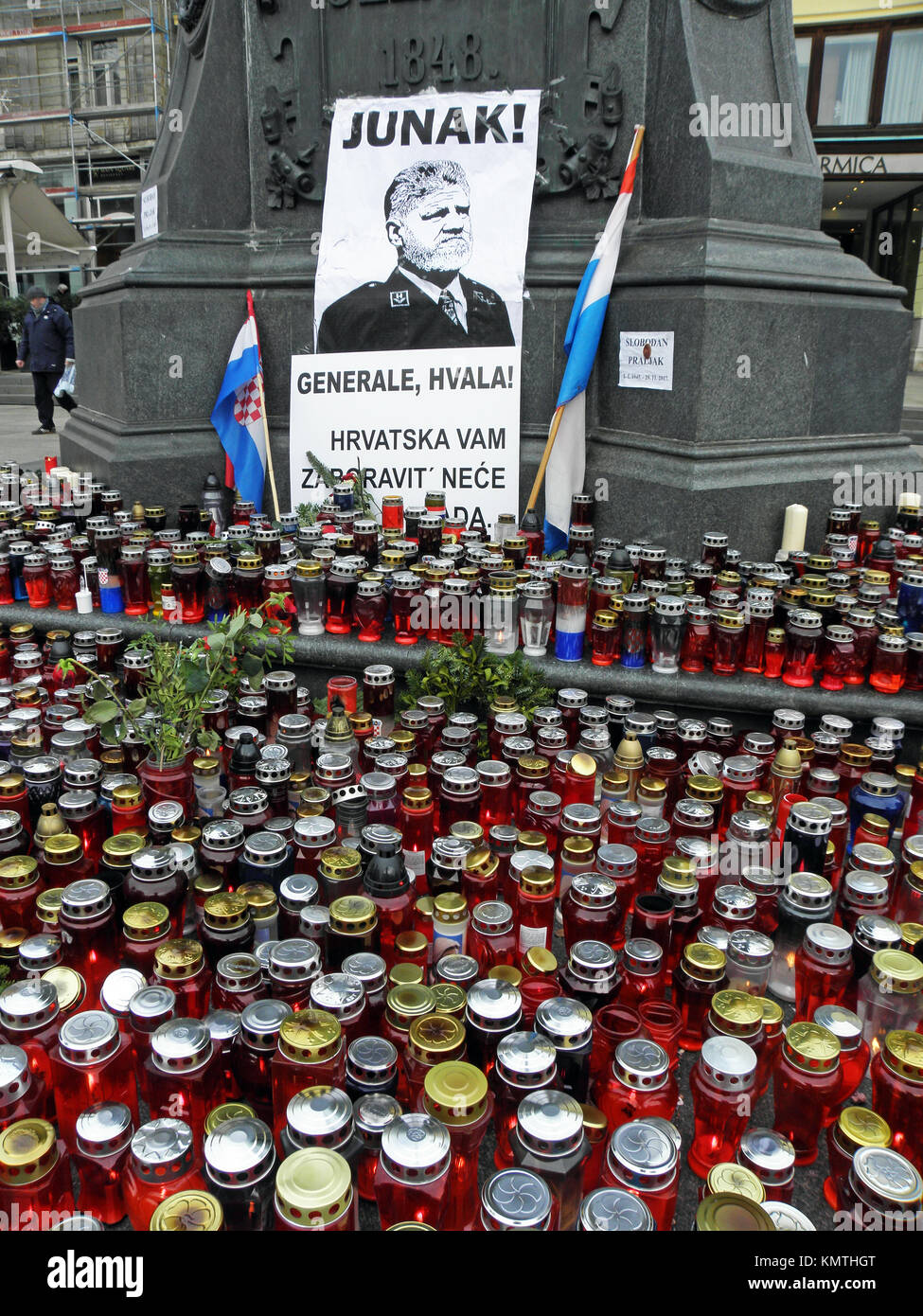 Slobodan Praljak,Croatian general,In memoriam,Zagreb,Trg bana Jelacica ...