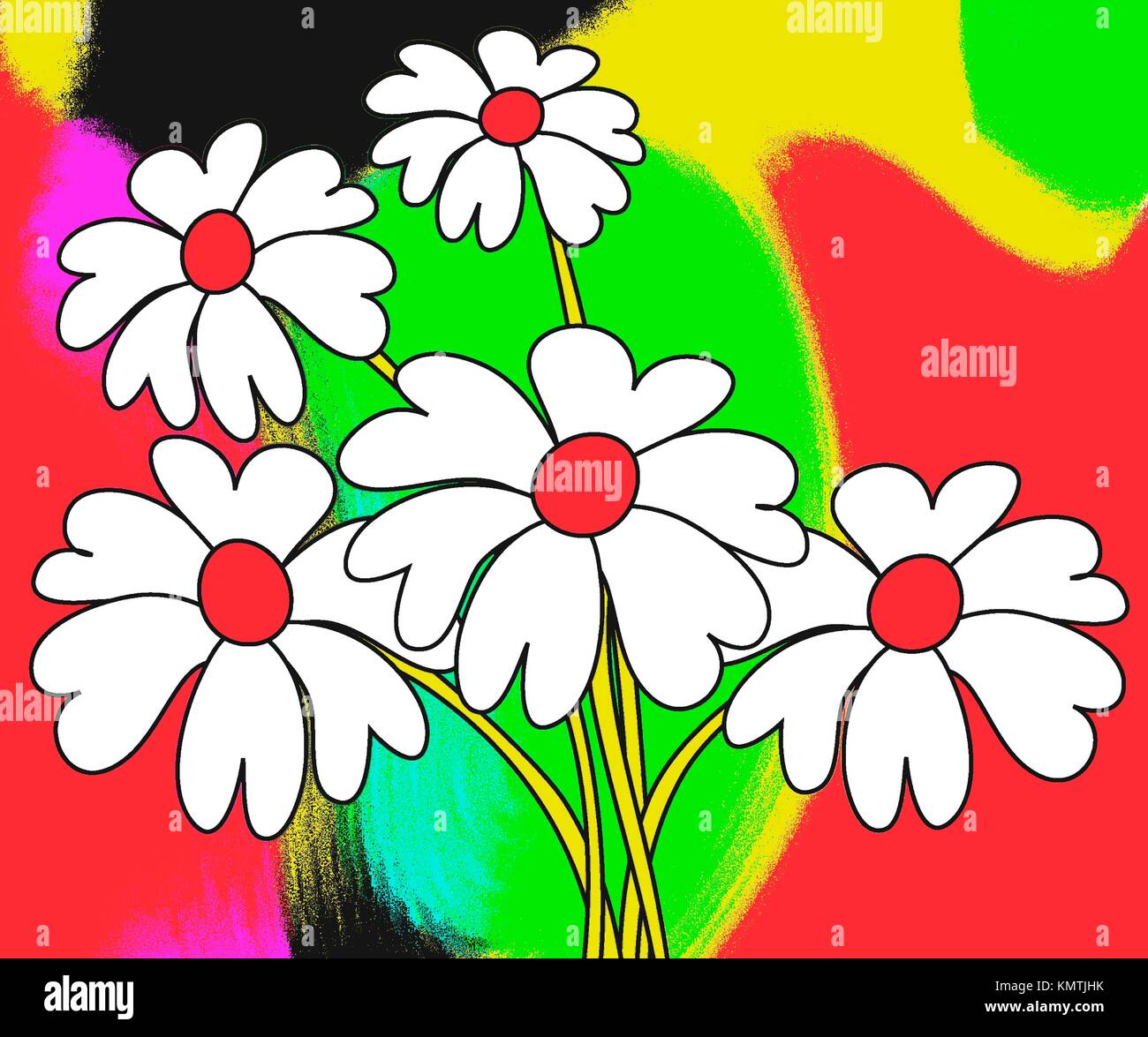 Groovy flowers Stock Photo - Alamy