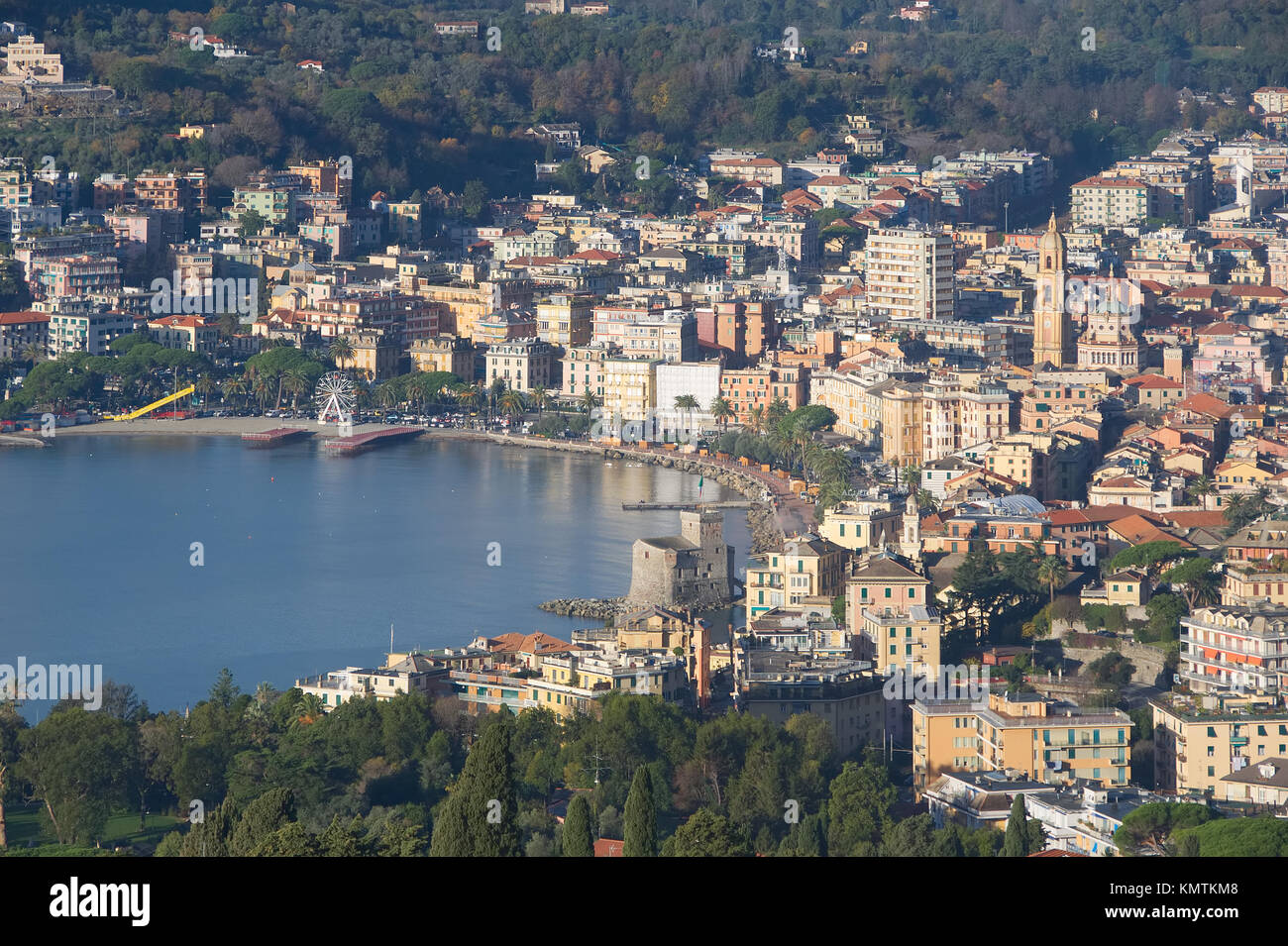 Rapallo view - Tigullio gulf - Ligurian sea - Liguria - Italy Stock ...