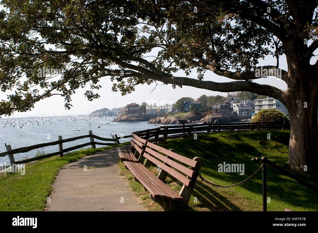 Looking towards Marblehead harbor from Fort Sewall Stock Photo - Alamy