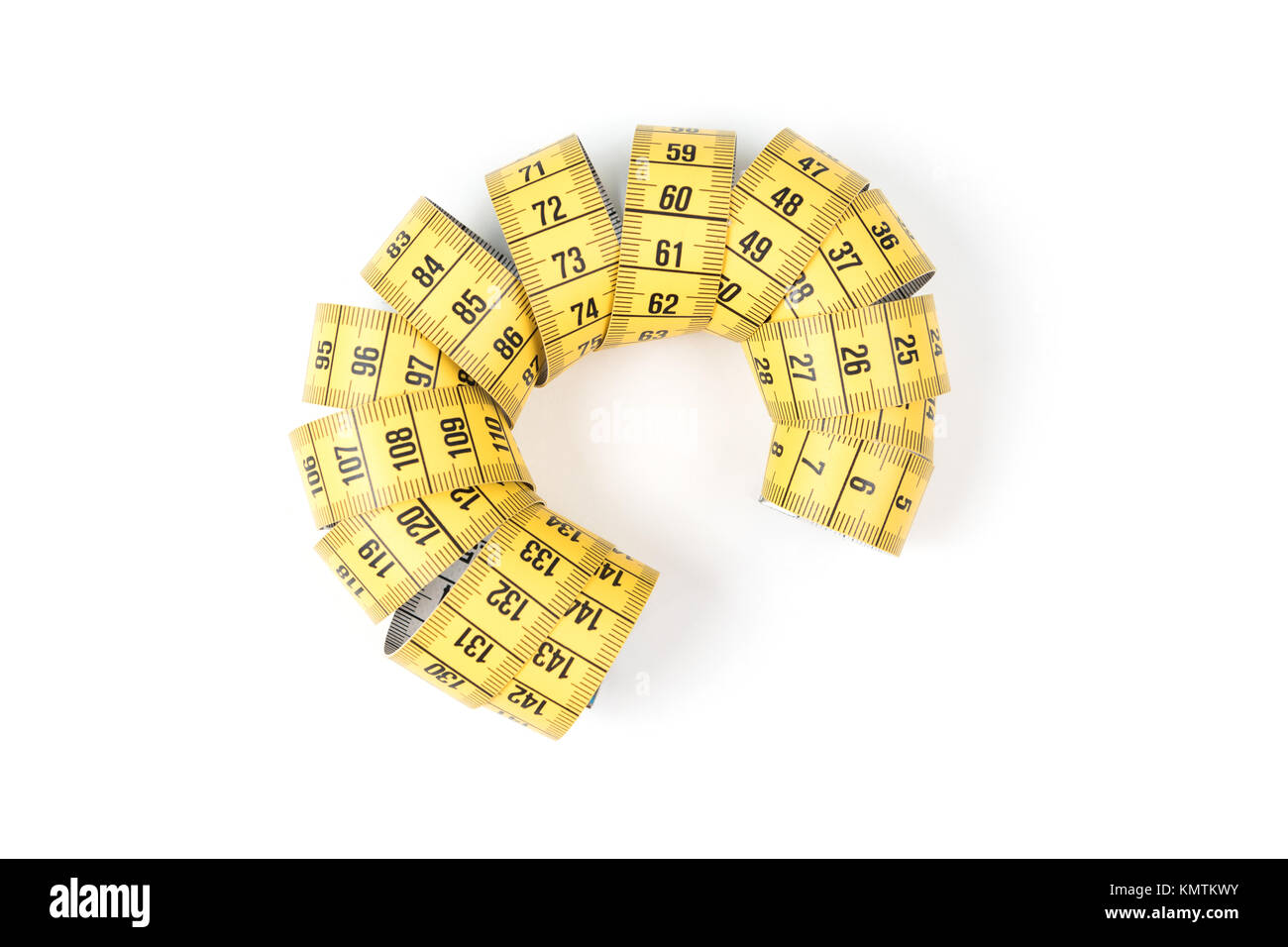Yellow centimeter tape Cut Out Stock Images & Pictures - Alamy