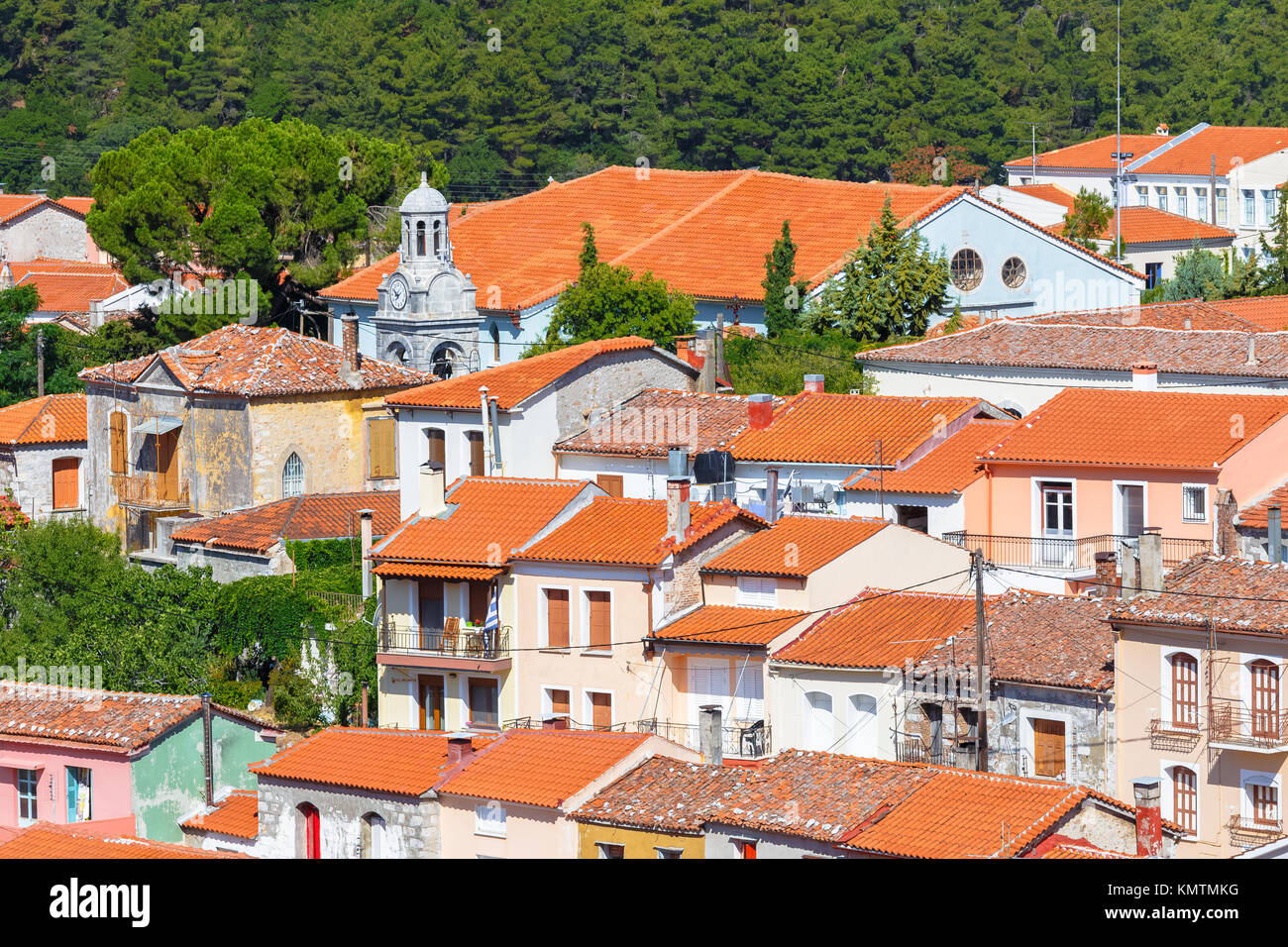 The picturesque village of Agiasos is located at the southern part of ...