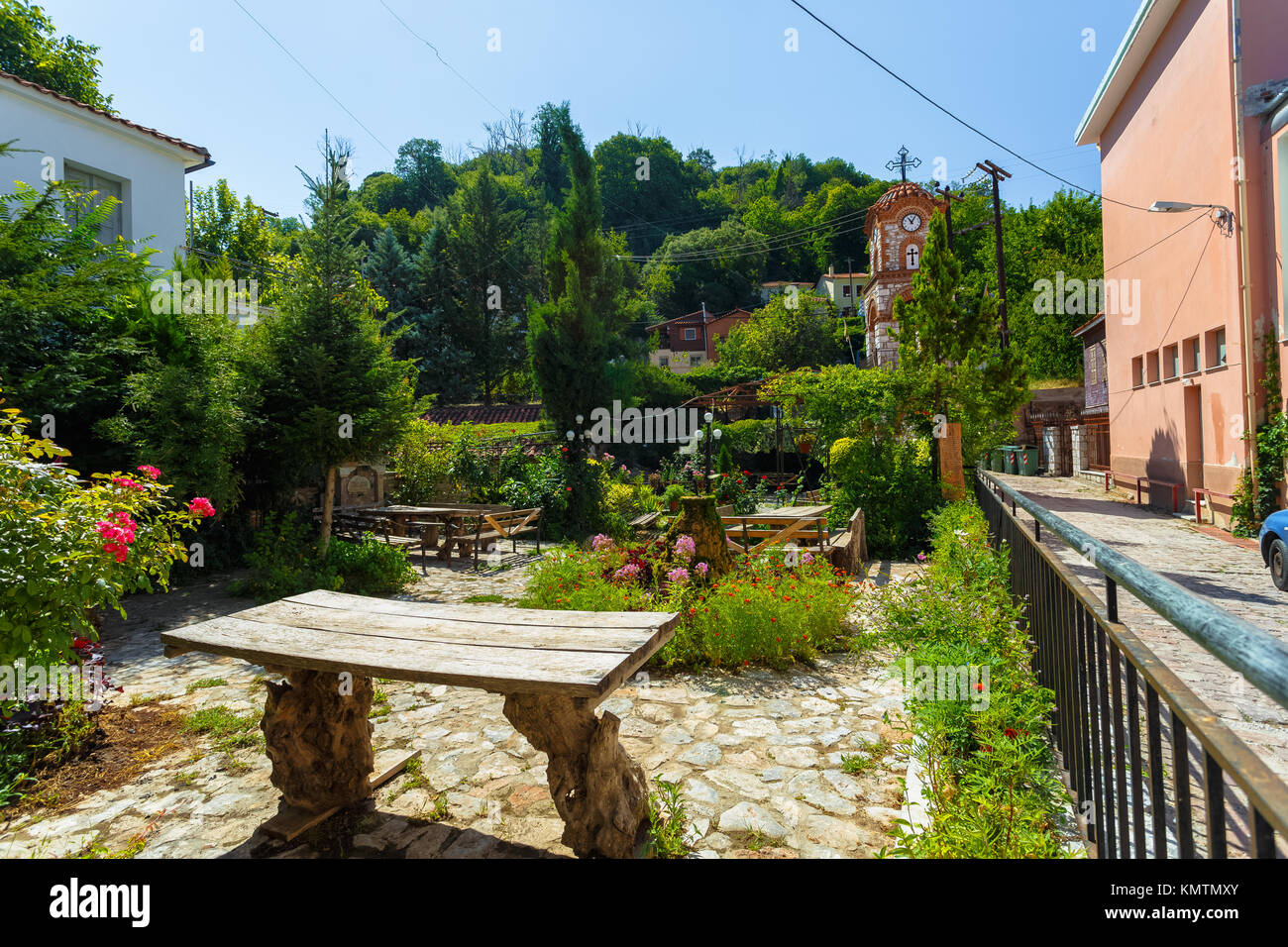 The picturesque village of Agiasos is located at the southern part of ...
