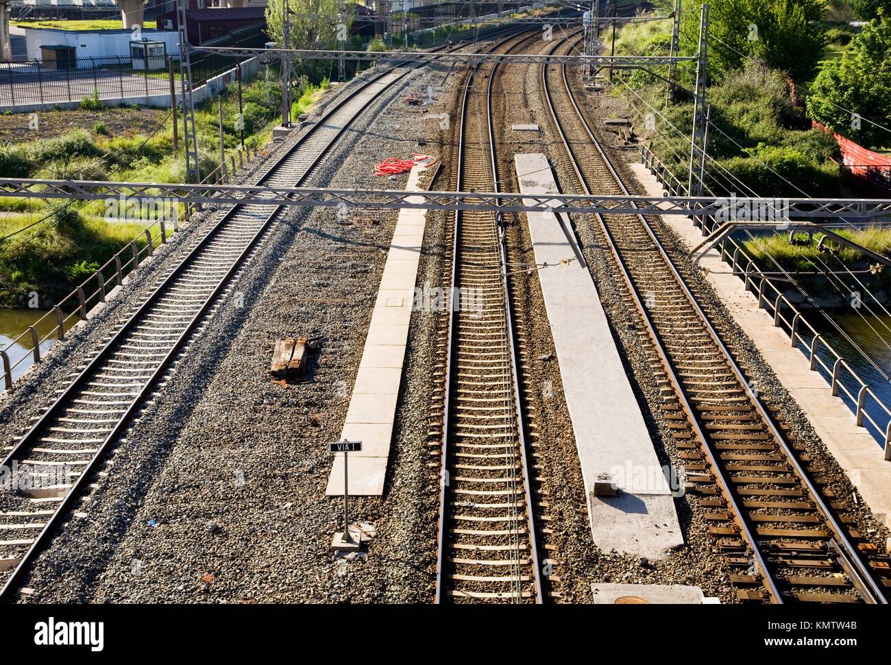 A several empty railways Stock Photo - Alamy