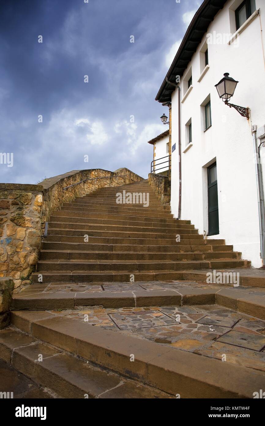 Stairs at Basque Country street Stock Photo - Alamy
