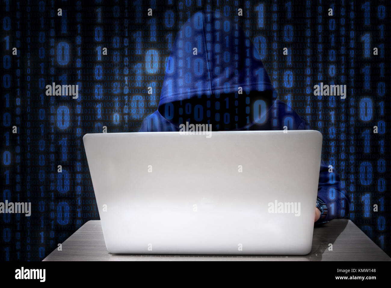 Hacker Using Keyboard Typing Bad Data Into Computer Online System And Spreading To Global Stolen