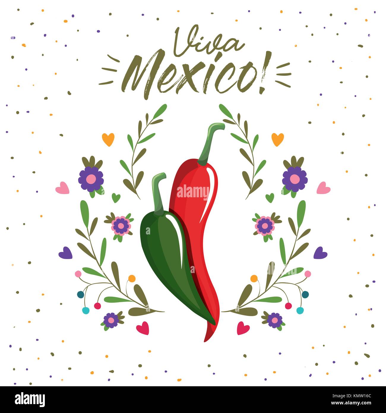 Viva mexico poster celebration vector Cut Out Stock Images & Pictures ...