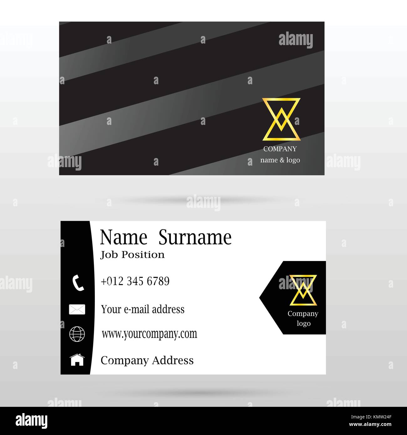 Name card template, design for business, vector Stock Vector Image ...