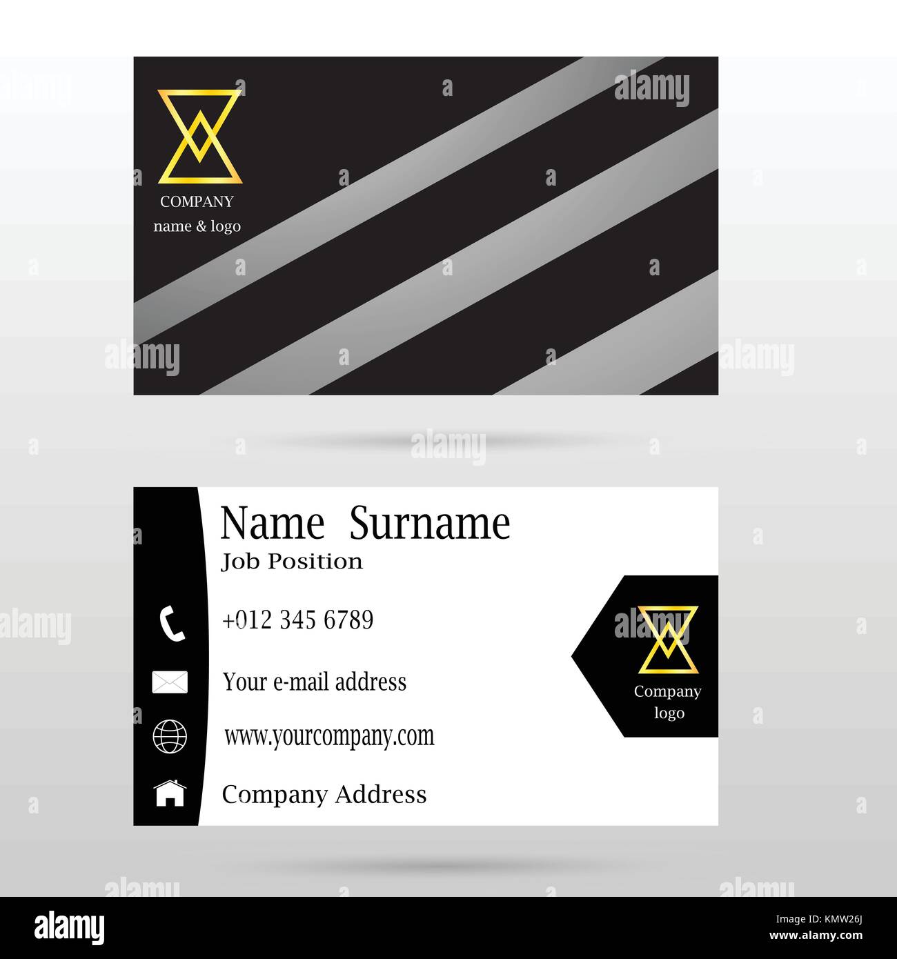 Name card template Stock Vector Images - Alamy