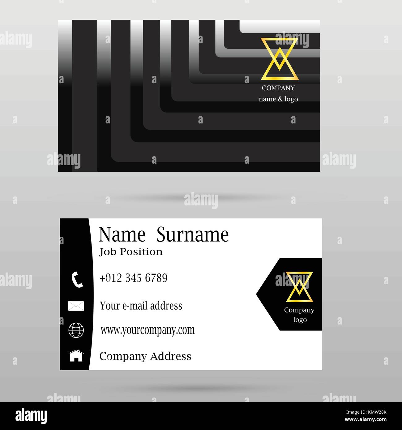 Name card template, design for business, vector Stock Vector Image ...