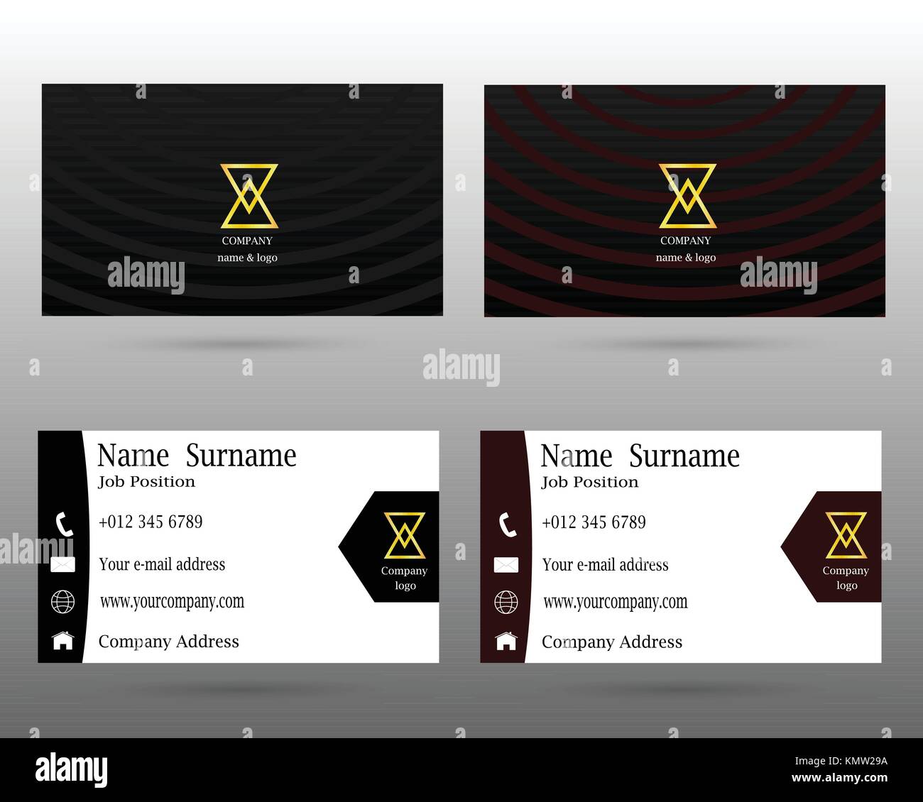 Name card template, design for business, vector Stock Vector Image ...