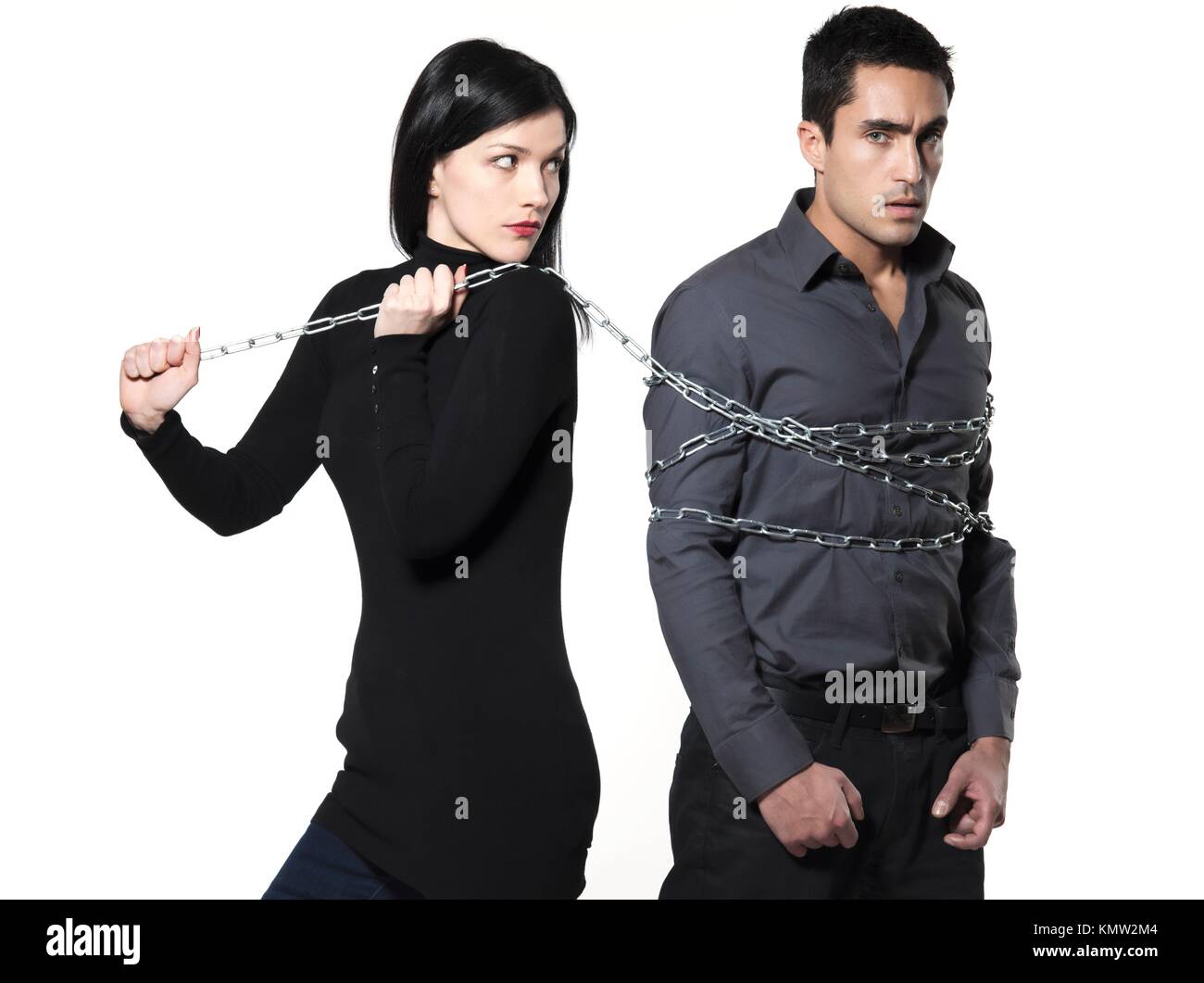 Woman dominating man hi-res stock photography and images - Alamy