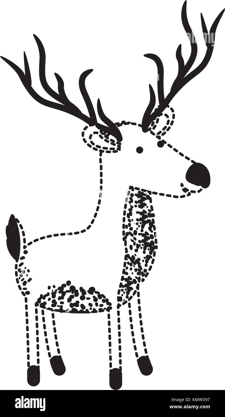 Dotted deer Stock Vector Images - Alamy