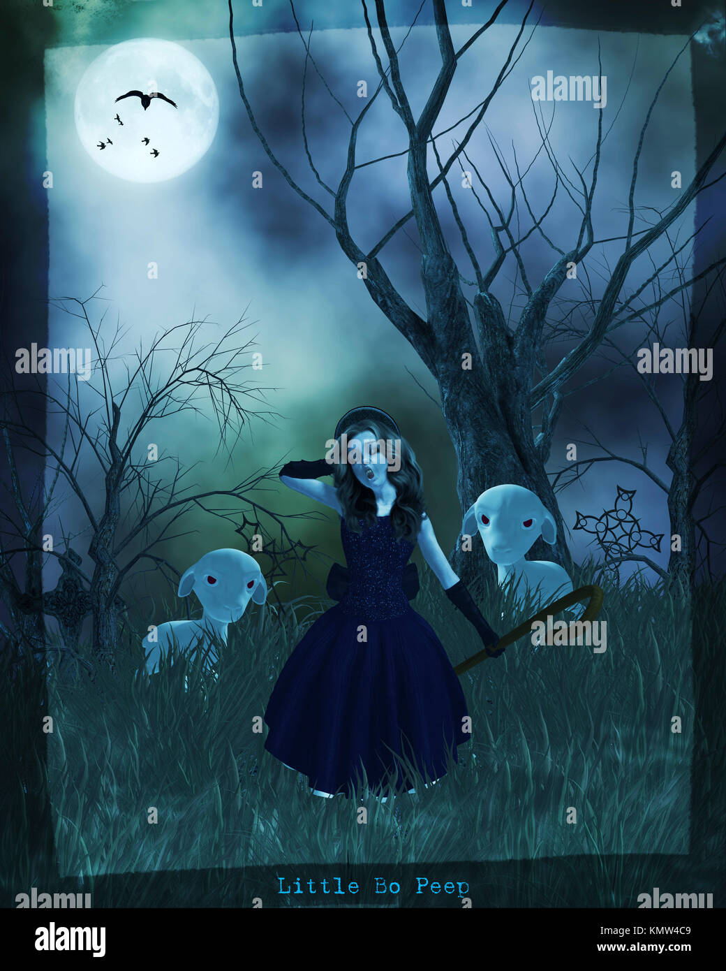 Gothic little bo peep nursery rythme Stock Photo - Alamy