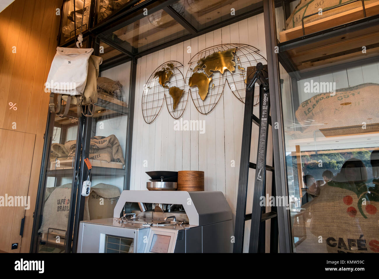 Arashiyama, NOV 24: The famous Arabica coffee on NOV 24, 2017 at Arashiyama, Kyoto, Japan Stock ...