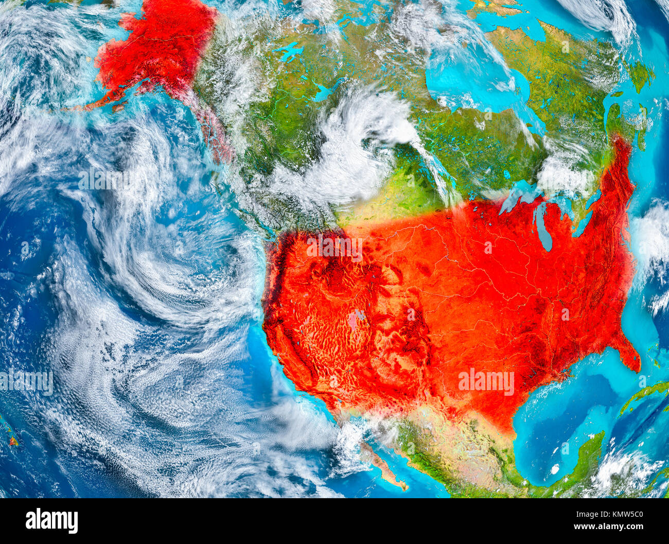 Map north america usa highlighted hi-res stock photography and images ...