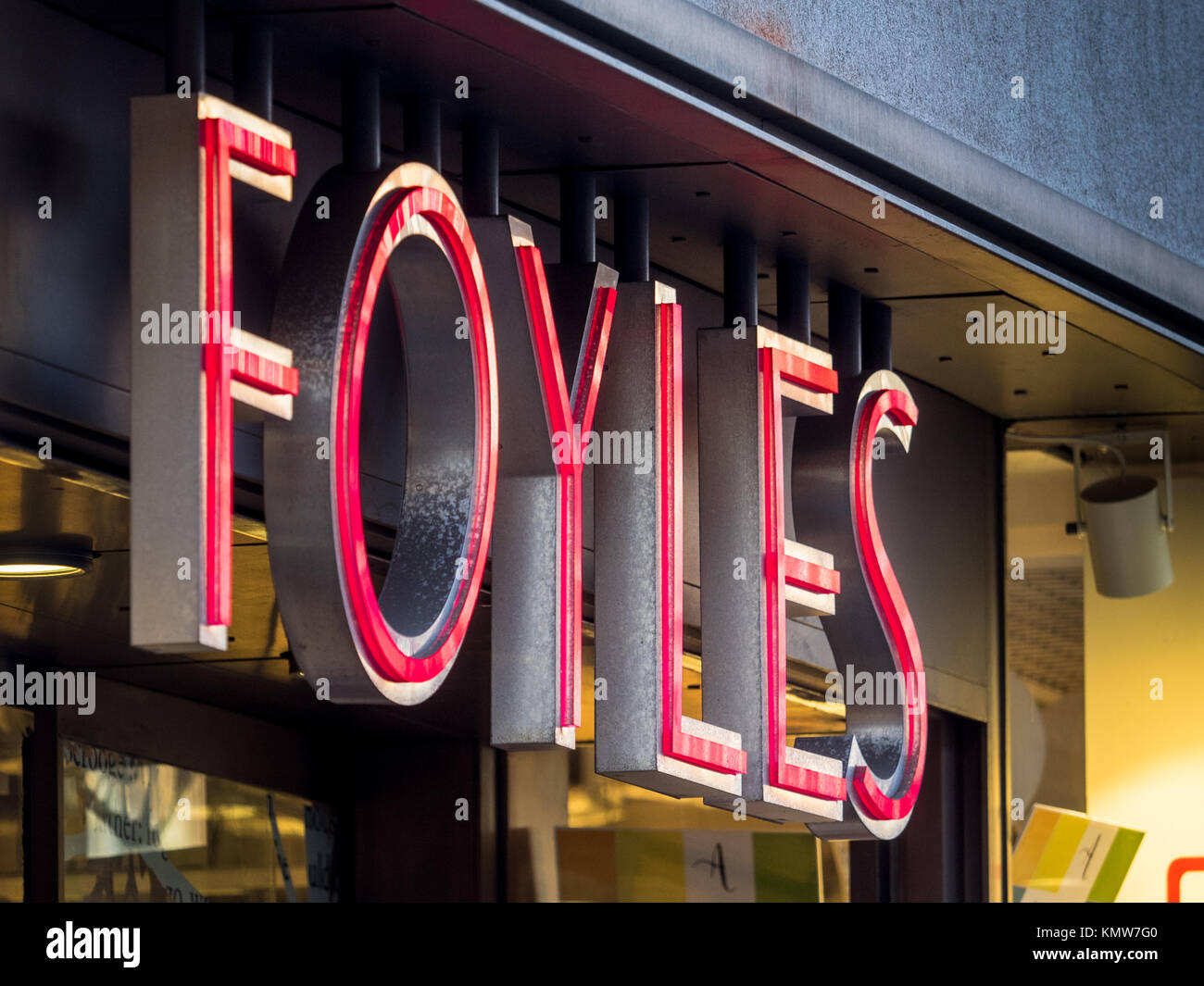 Foyles bookshop bookstore in Charing Cross Road in central London UK ...