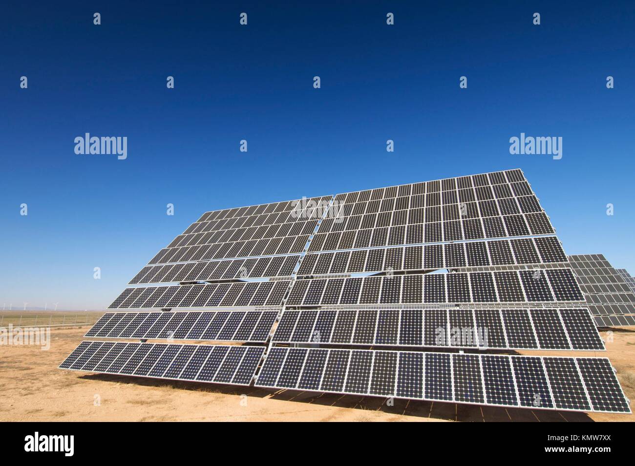 huge solar panels and clear sky Stock Photo - Alamy