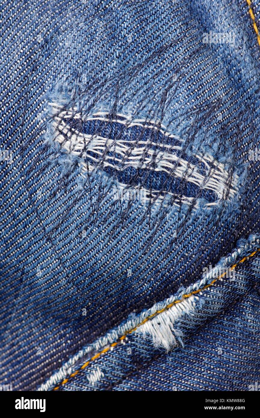 Jeans patch repair hi-res stock photography and images - Alamy