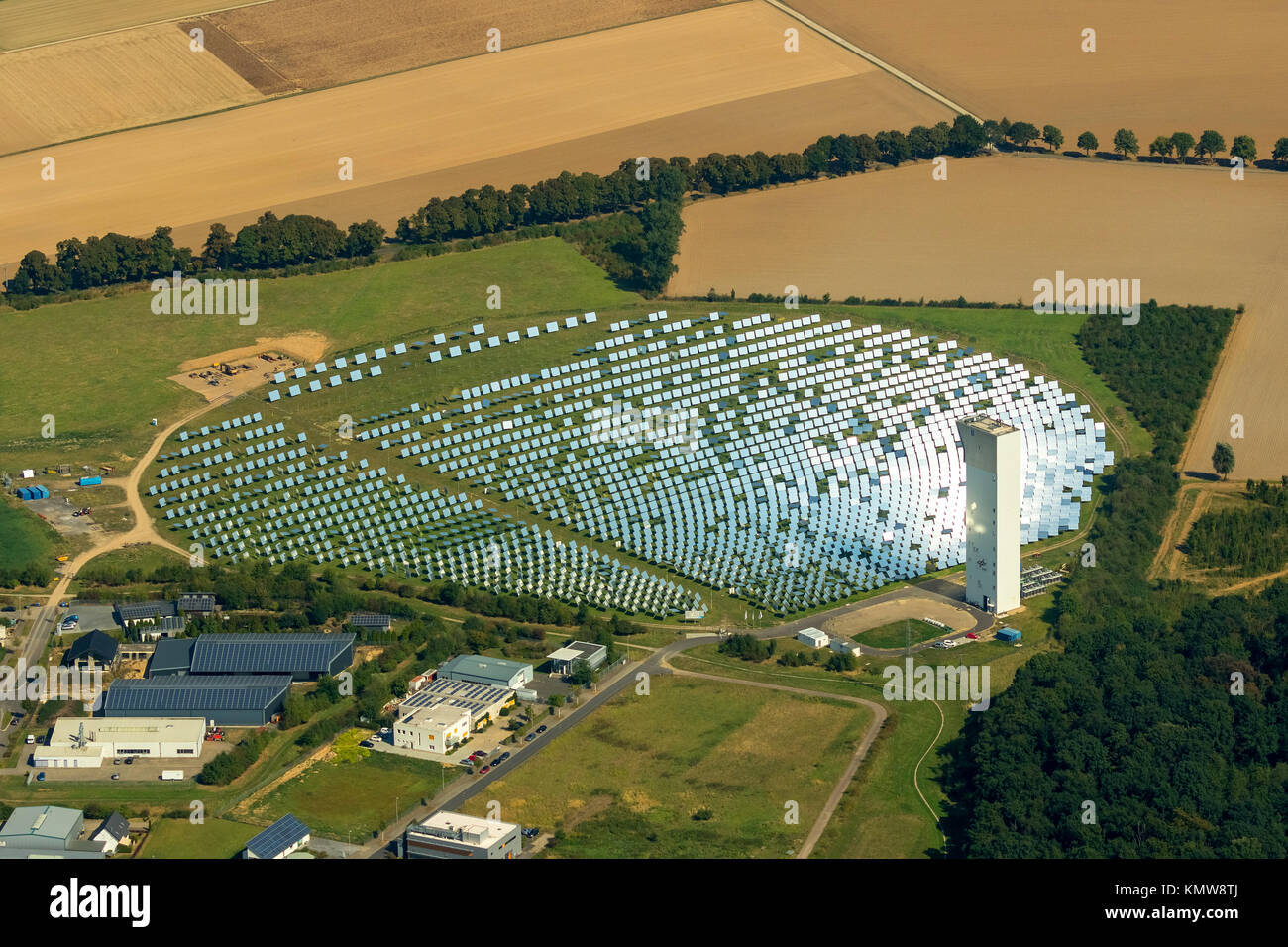 thermal experimental solar power plant Jülich, solar oven, mirrors ...