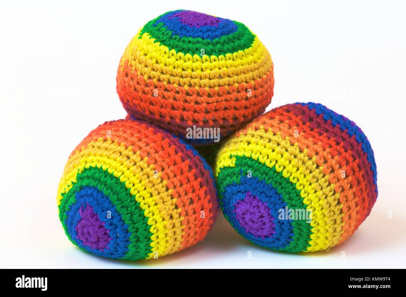 three colors balls of juggling Stock Photo - Alamy